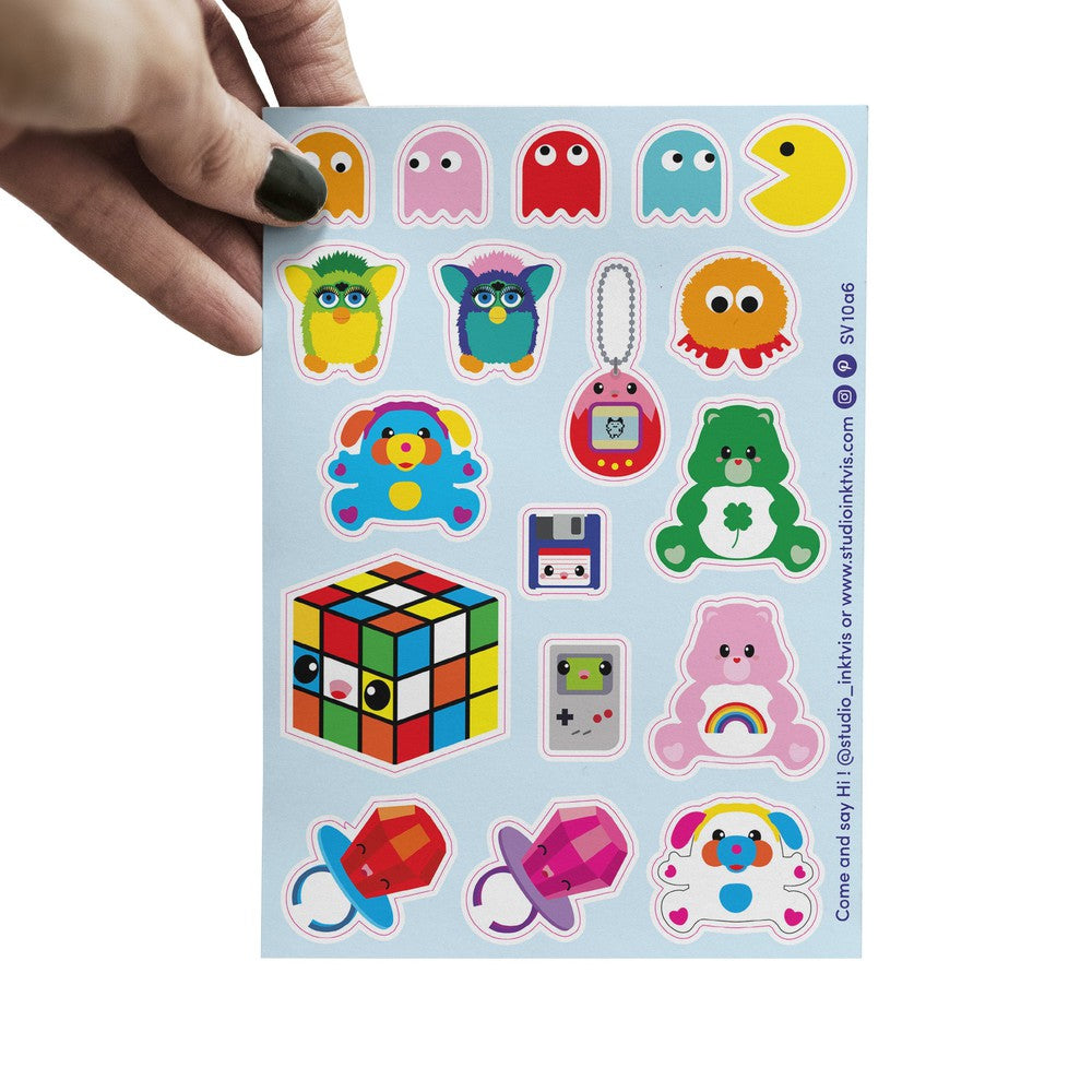 80s and 90s sticker sheet – Studio Inktvis