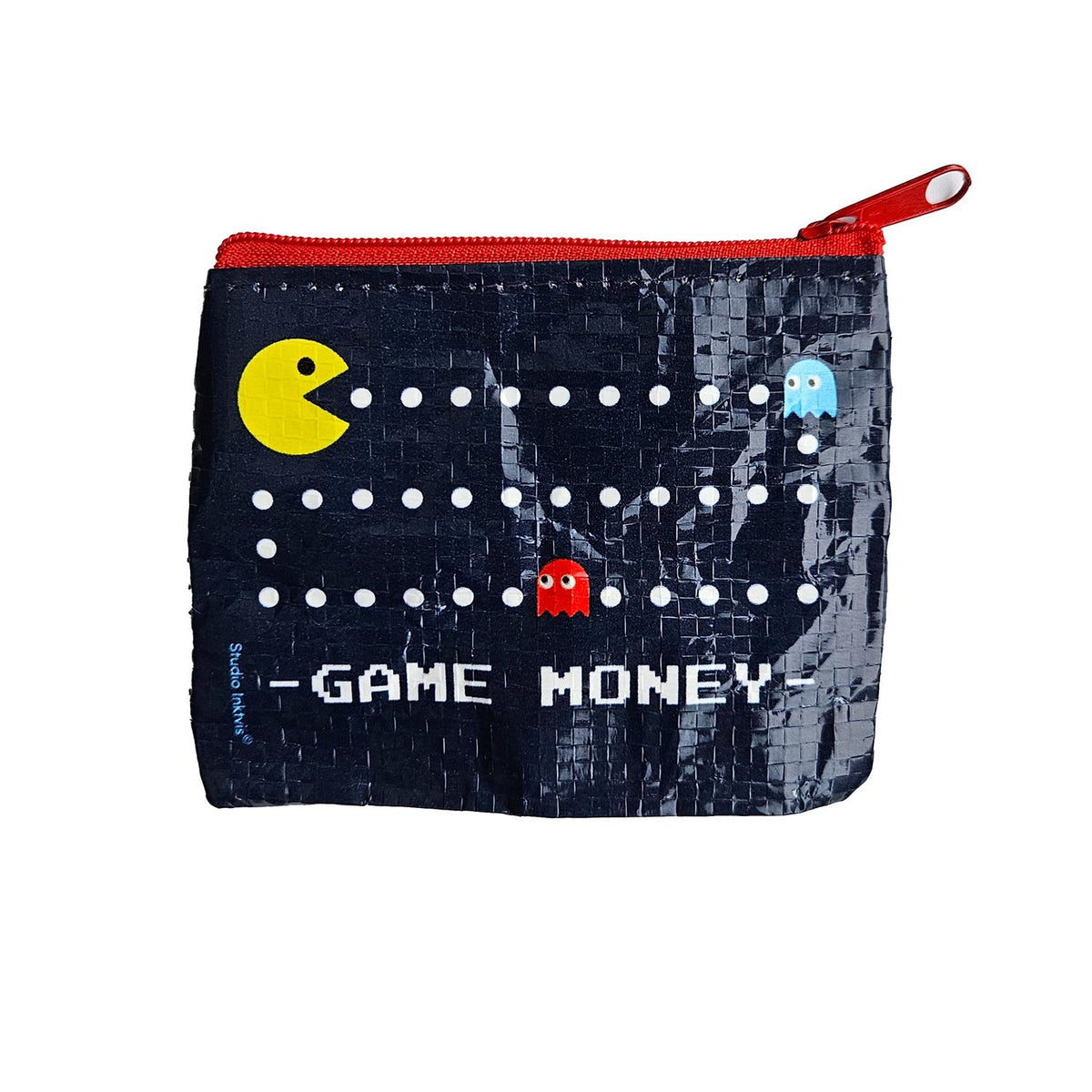 Mini portemonnee Pac Man game money van gerecycled plastic – Studio Inktvis