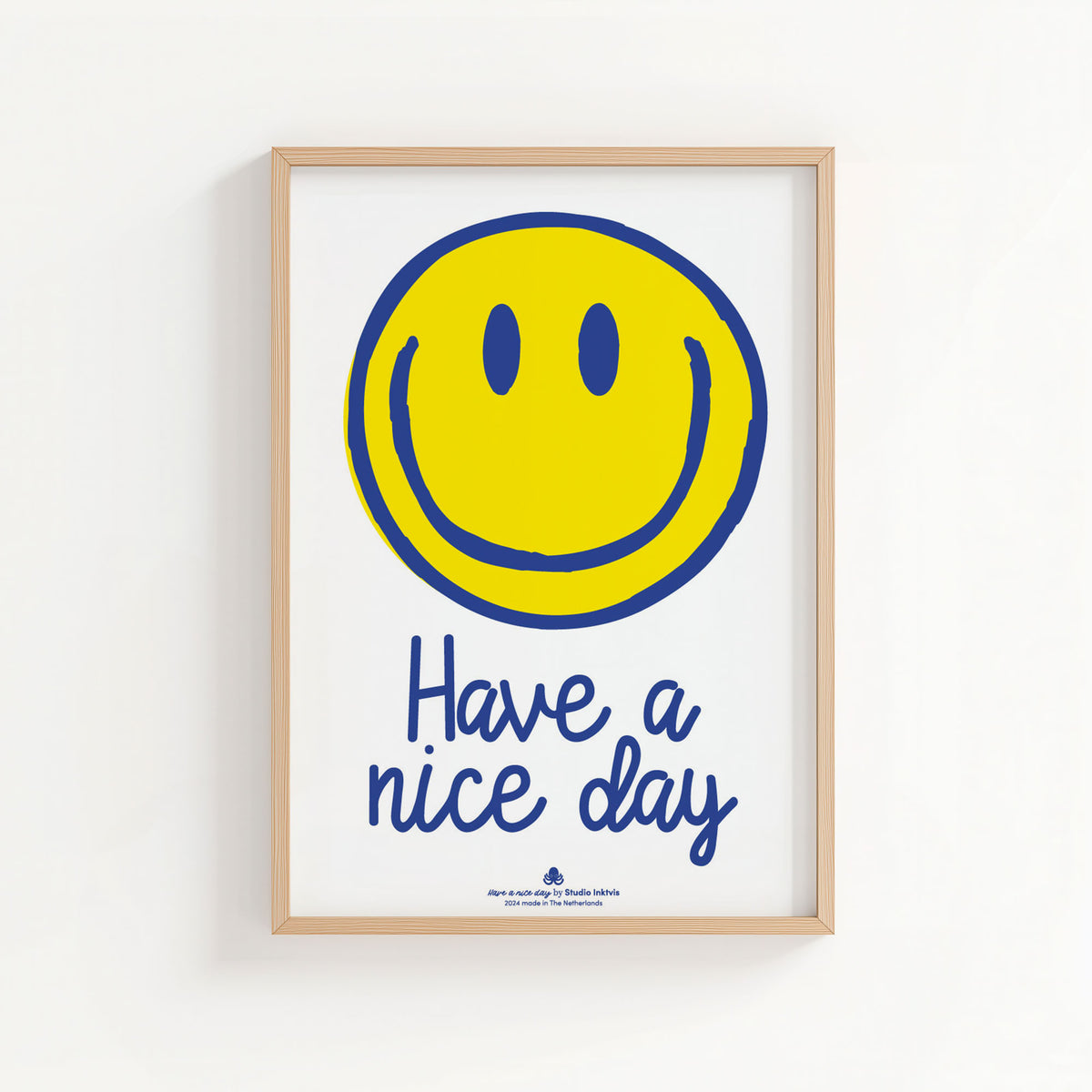 Riso poster A3 Smiley have a nice day – Studio Inktvis