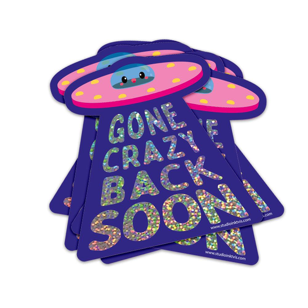 Glitter sticker UFO gone crazy back soon – Studio Inktvis