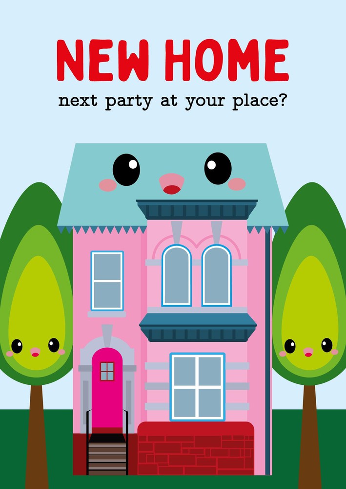 Postcard New home House – Studio Inktvis