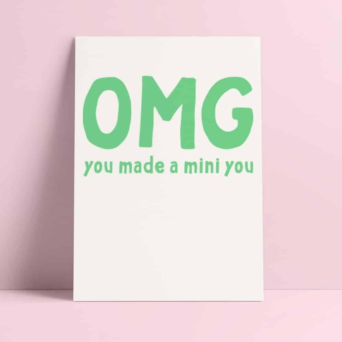 Riso print Omg you made a mini you green – Studio Inktvis