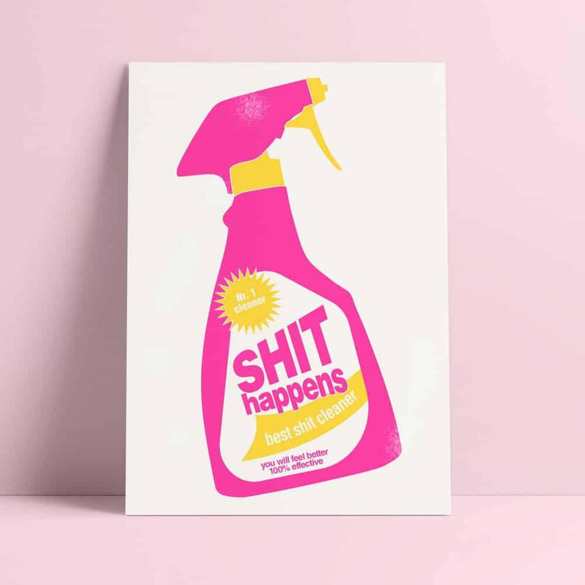 Riso print Shit happens – Studio Inktvis